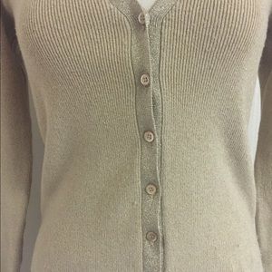 Moschino | Sweaters | Moschino Metallic Gold Cardigan With A Bow | Poshmark